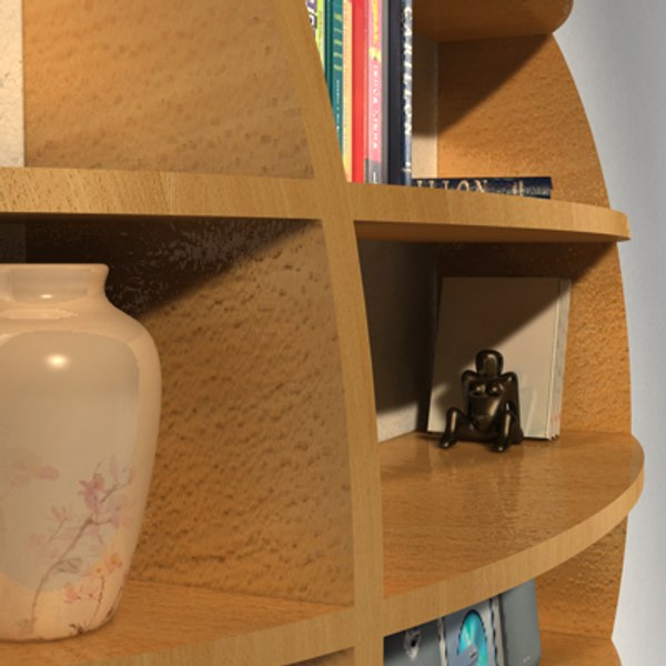 3d designer shelf book