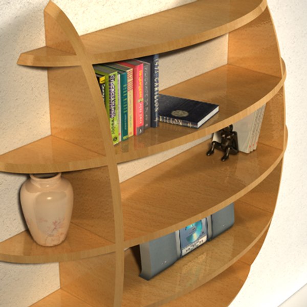 3d designer shelf book