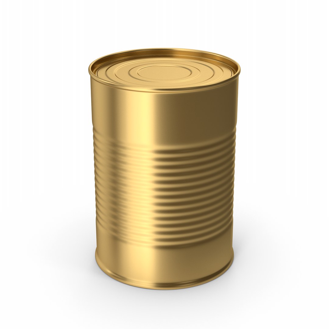 Gold Tin Can model - TurboSquid 1869710