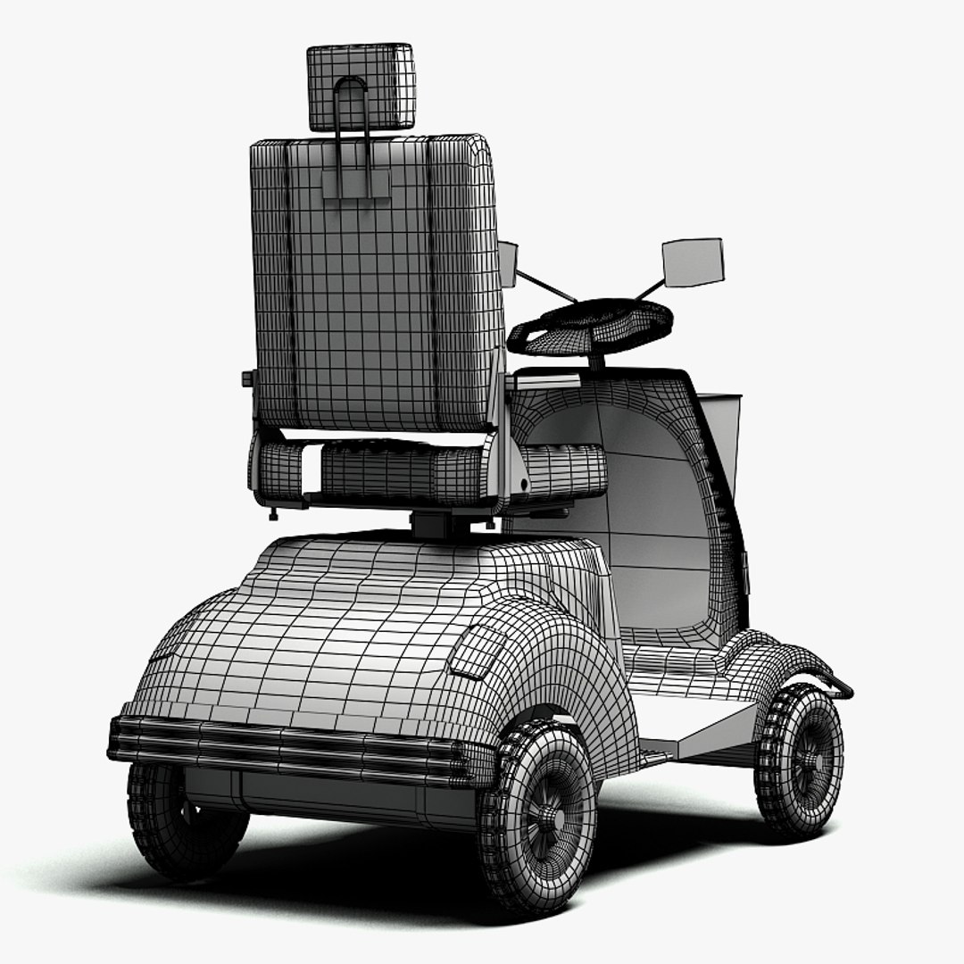 Electric Mobility Scooter 3d Max