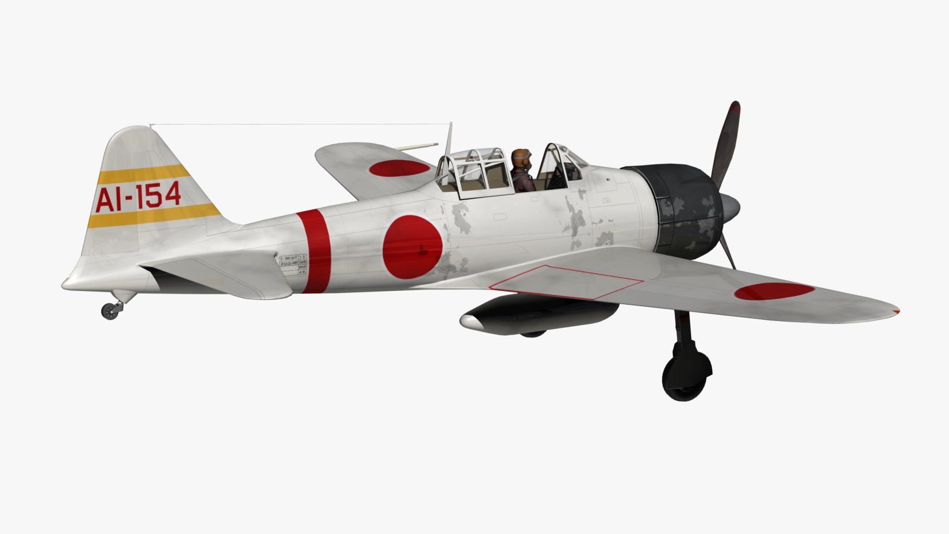 Mitsubishi A6m Zero 3D Model - TurboSquid 1462445