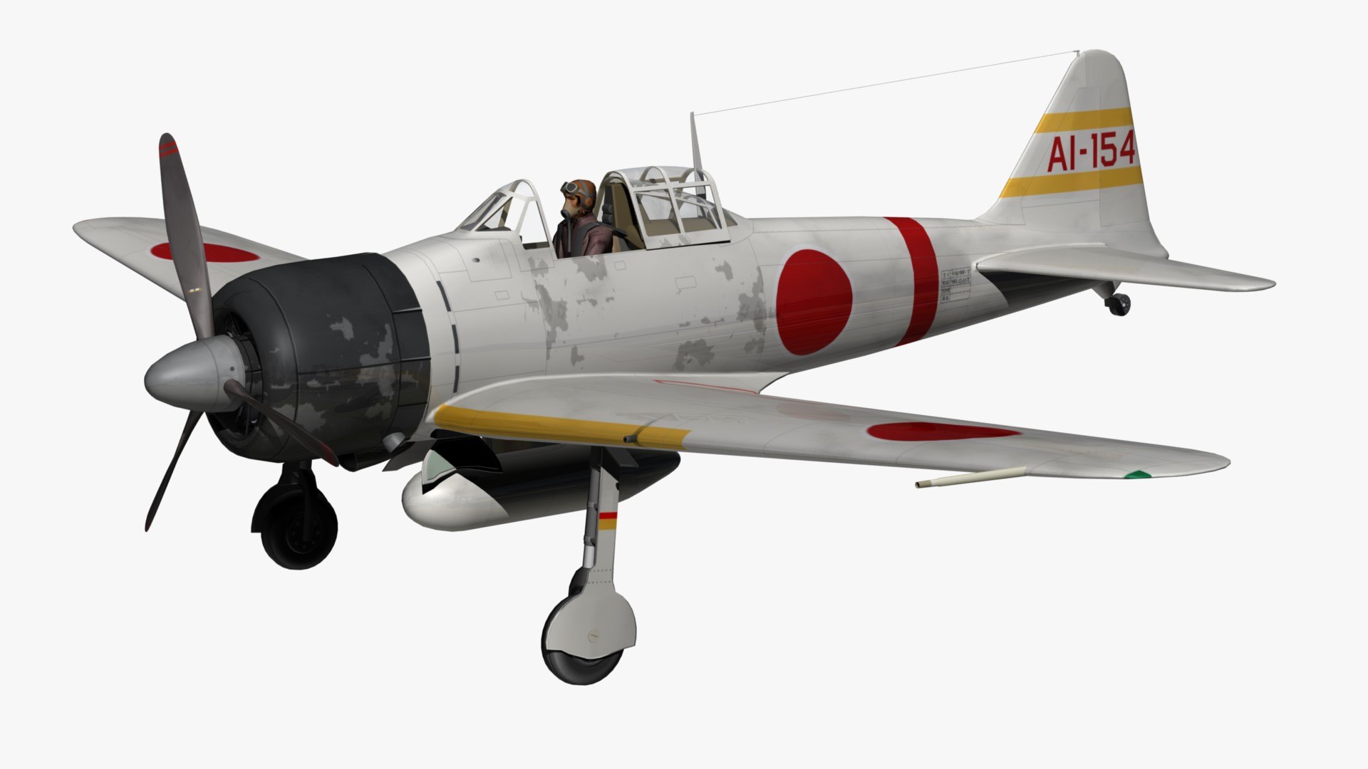 Mitsubishi A6m Zero 3D Model - TurboSquid 1462445