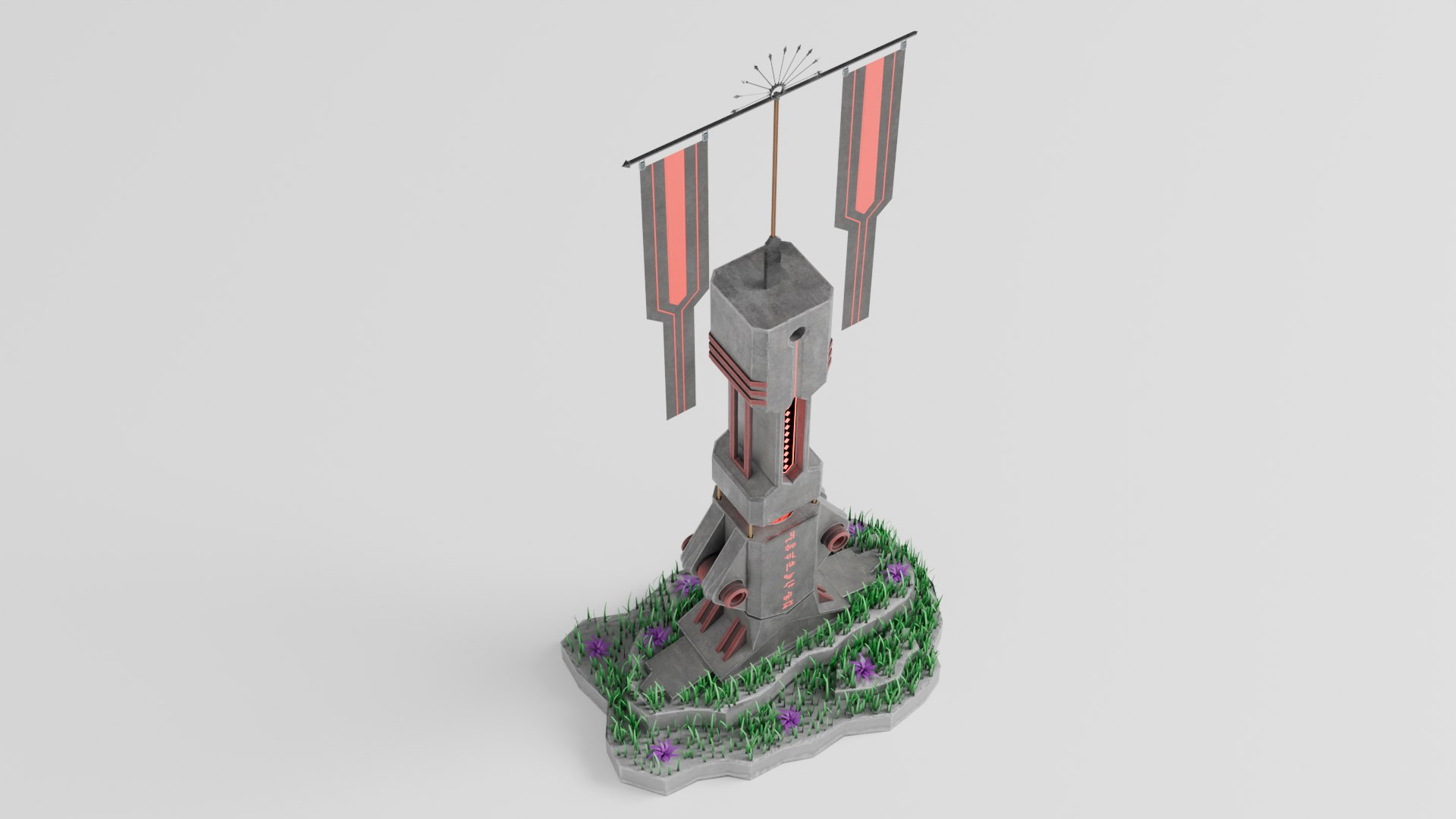 3D Futuristic Magic Tower Model - TurboSquid 2319984