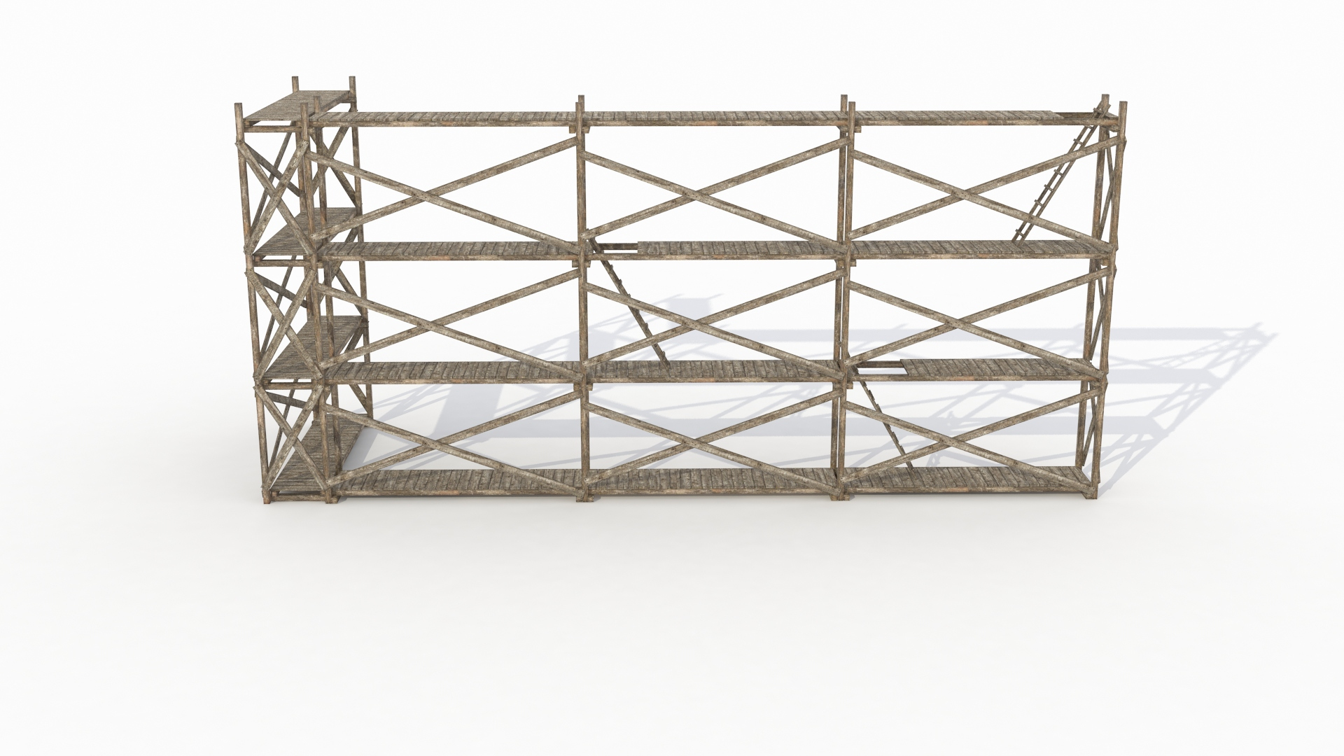 3D Wooden Scaffold 14 - TurboSquid 2209926