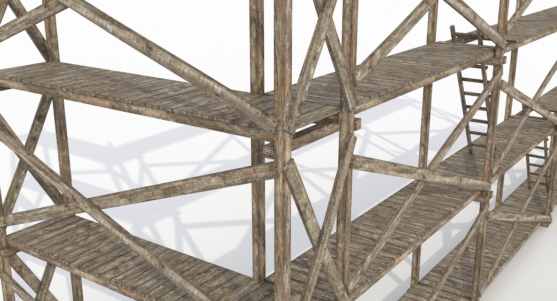 3D Wooden Scaffold 14 - TurboSquid 2209926