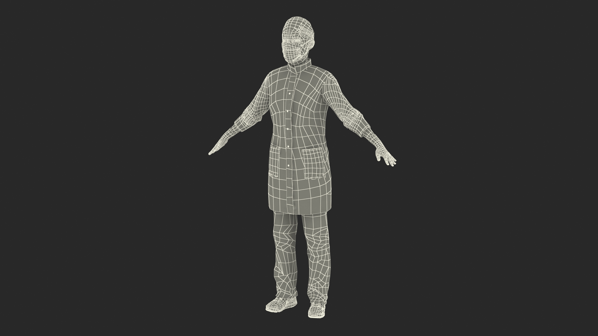 3D Female Doctor Wearing Surgical Mask Rigged Model - TurboSquid 2189669