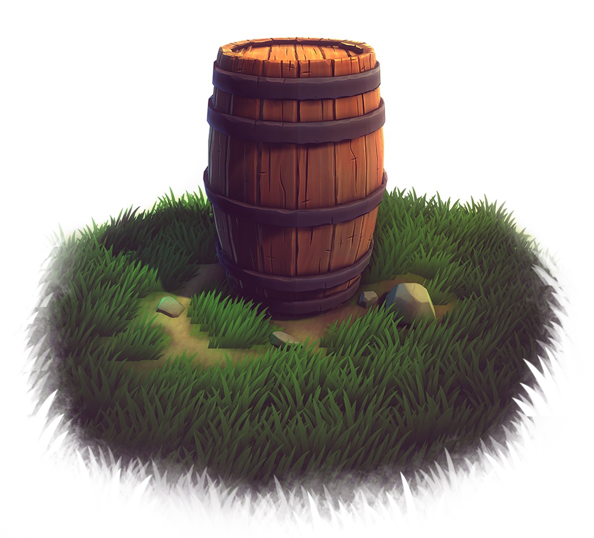 3d Stylized Crate Barrel