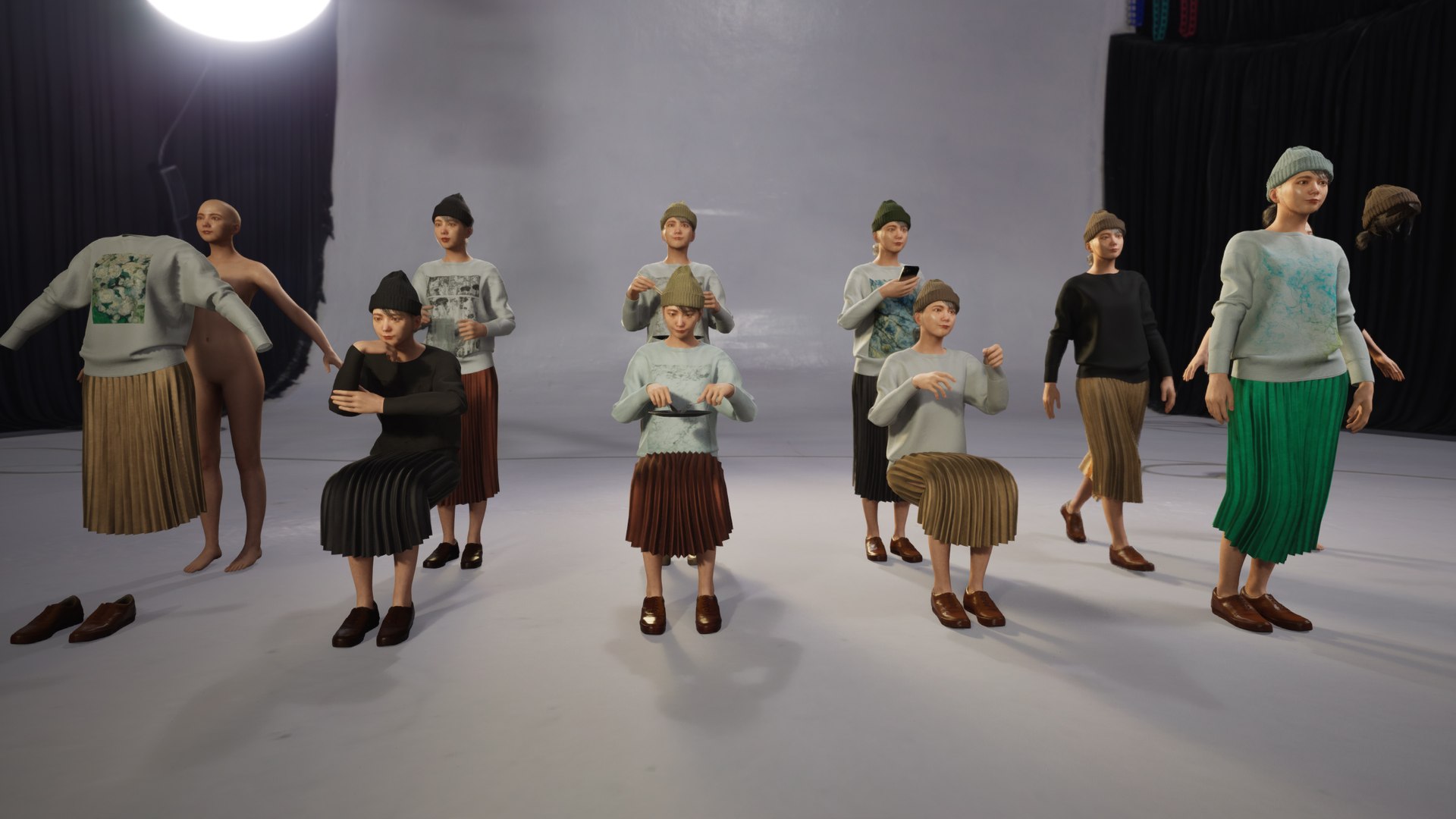 Rigged Modular Character - Asian Woman 3D Model - FM2 - Blender UE5 C4D ...