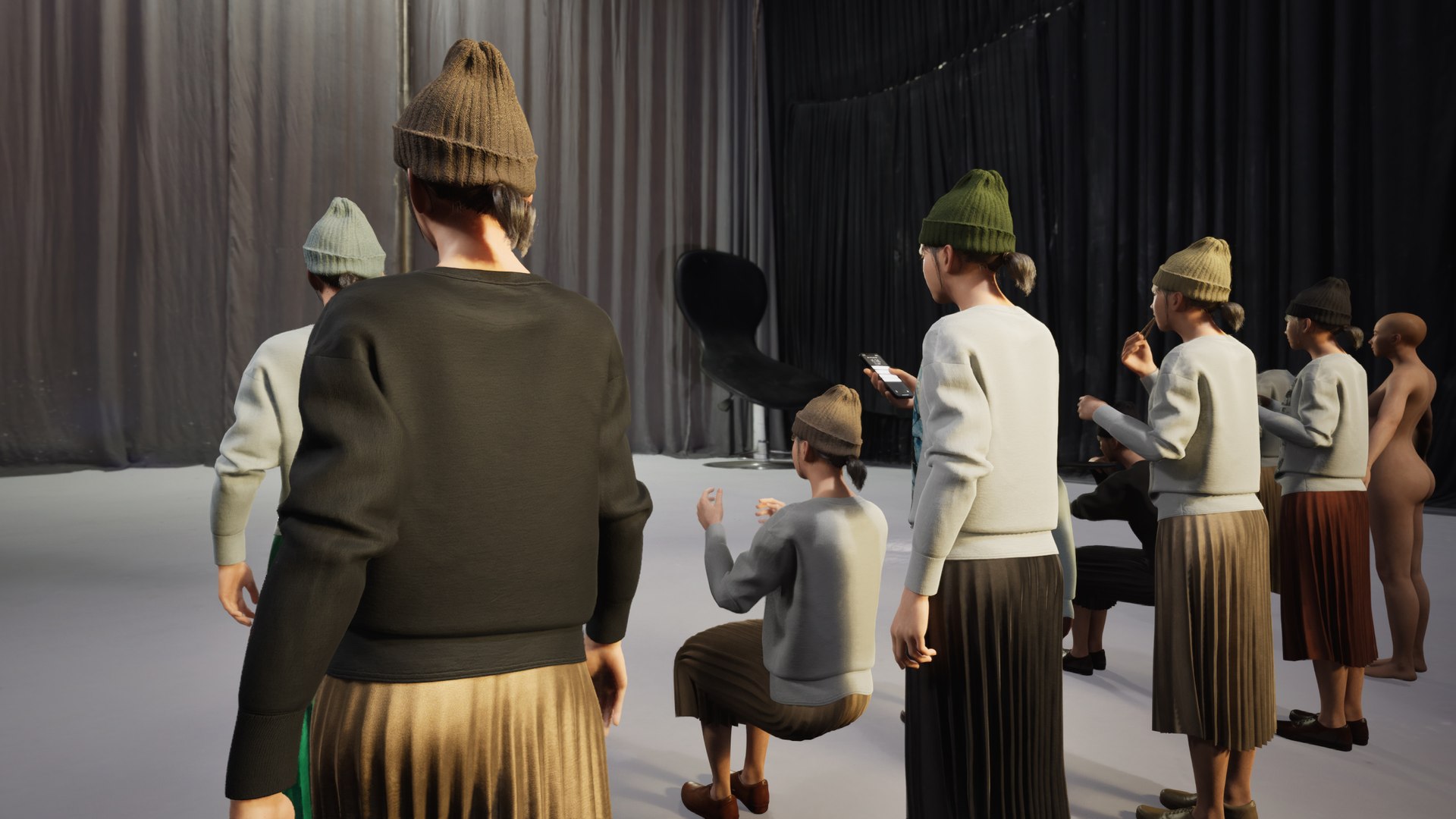 Rigged Modular Character - Asian Woman 3D Model - FM2 - Blender UE5 C4D ...