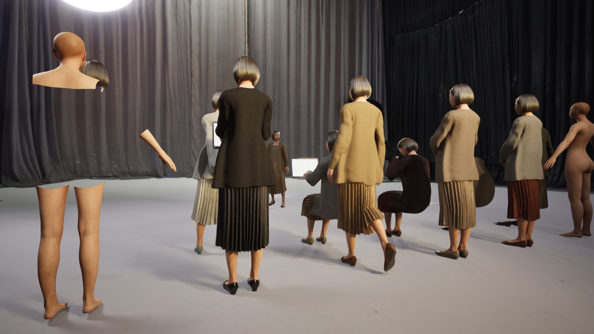 Rigged Modular Character - Asian Woman 3D Model - FM2 - Blender UE5 C4D ...