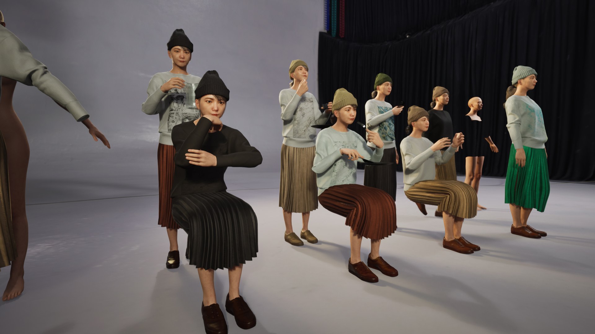 Rigged Modular Character - Asian Woman 3D Model - FM2 - Blender UE5 C4D ...