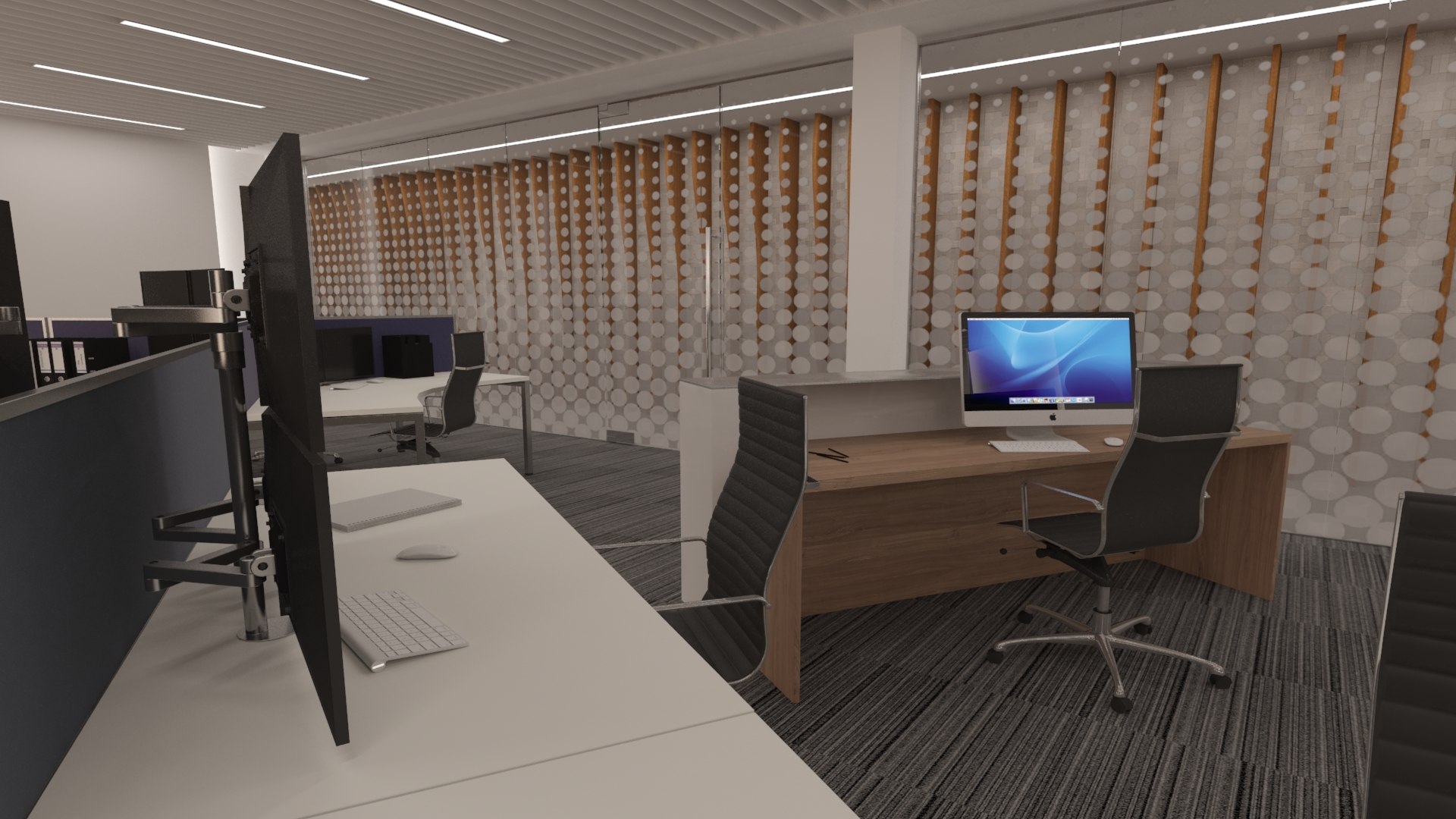 3D Open Space Office Interior - TurboSquid 1655945