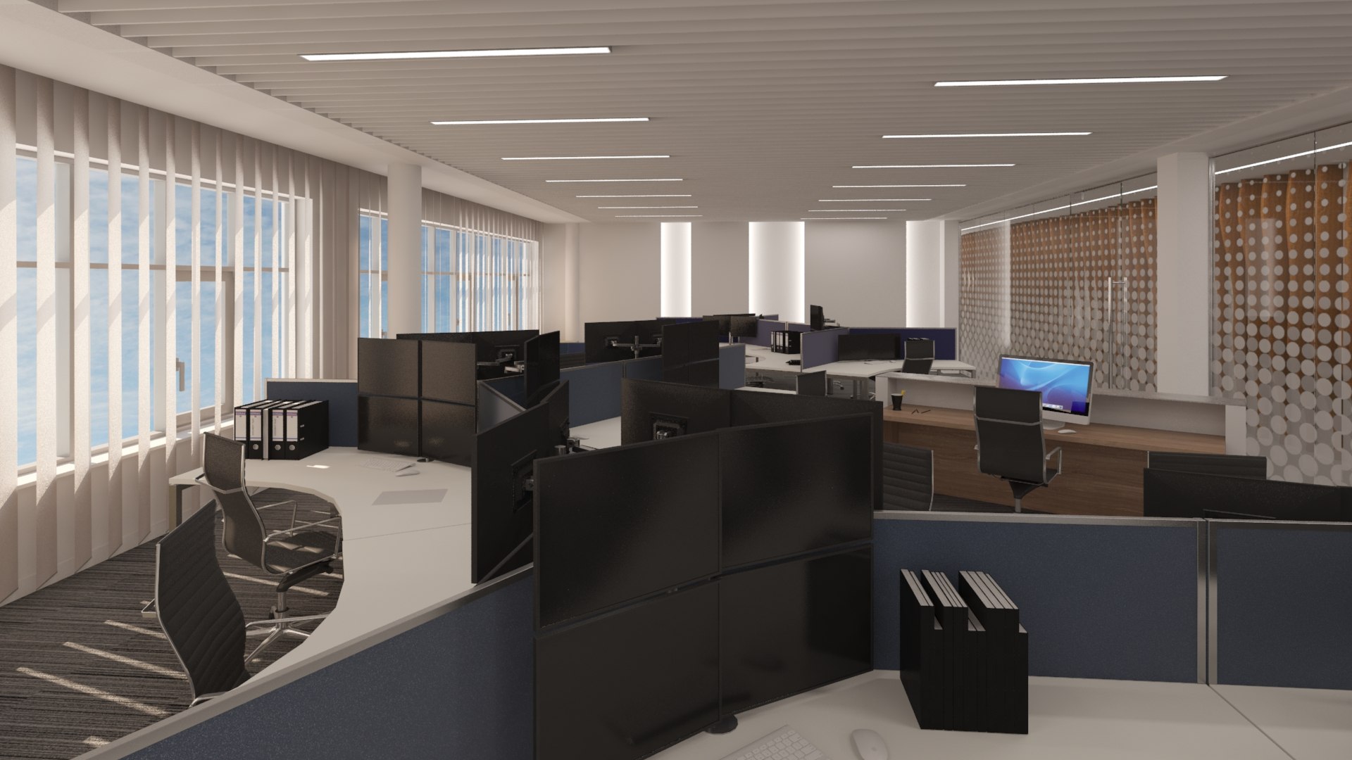 3D Open Space Office Interior - TurboSquid 1655945