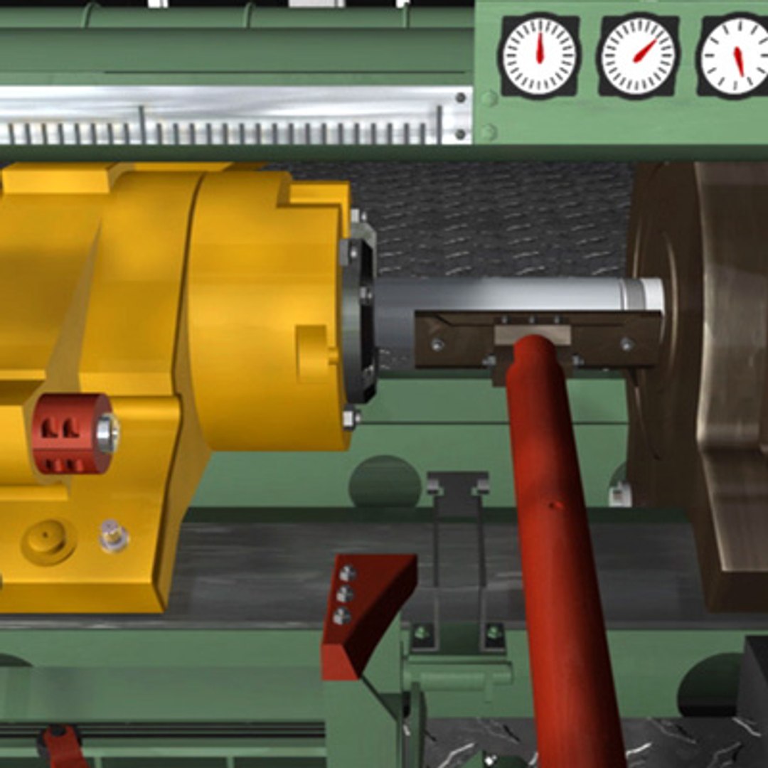 3d animation hydraulic press machine model