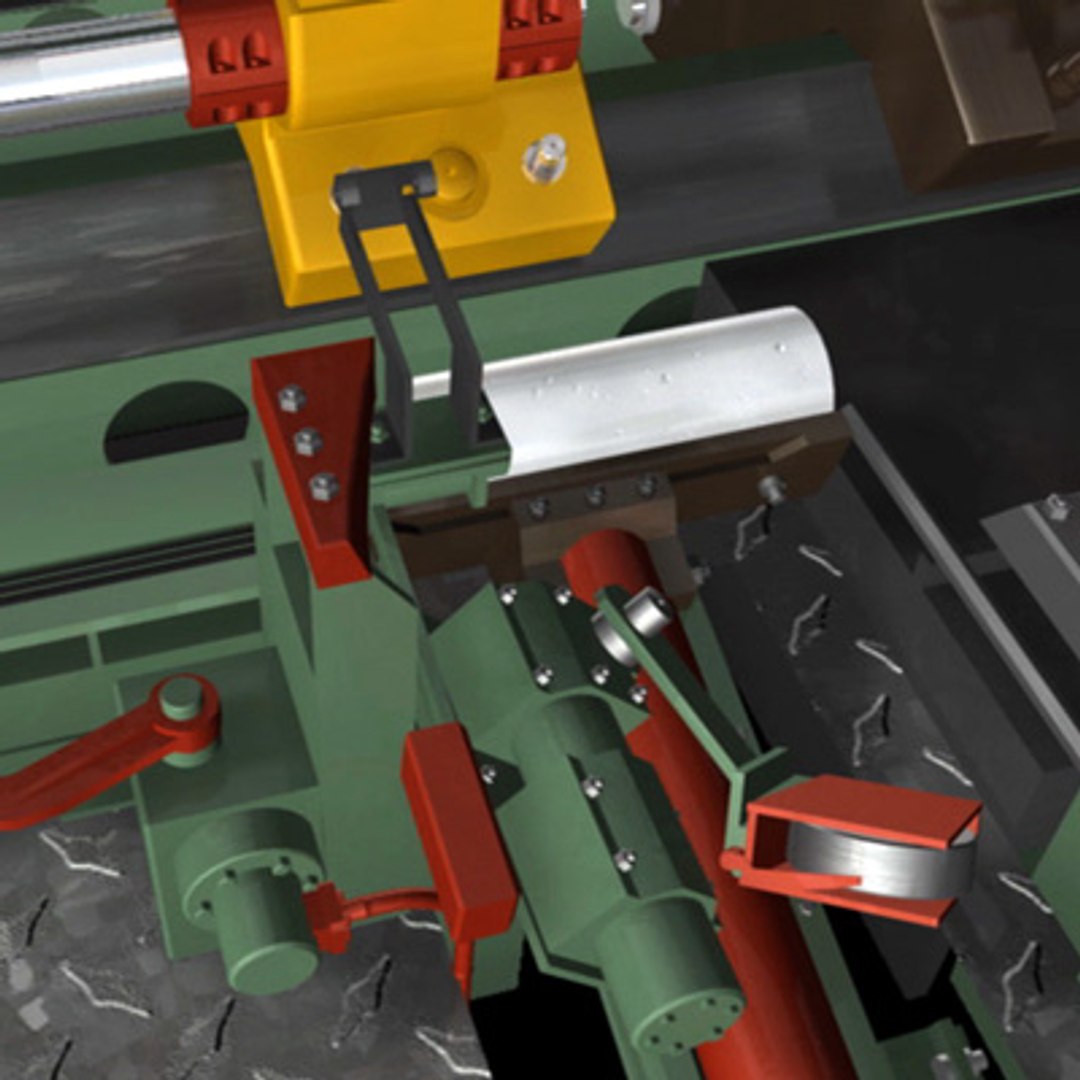 3d Animation Hydraulic Press Machine Model