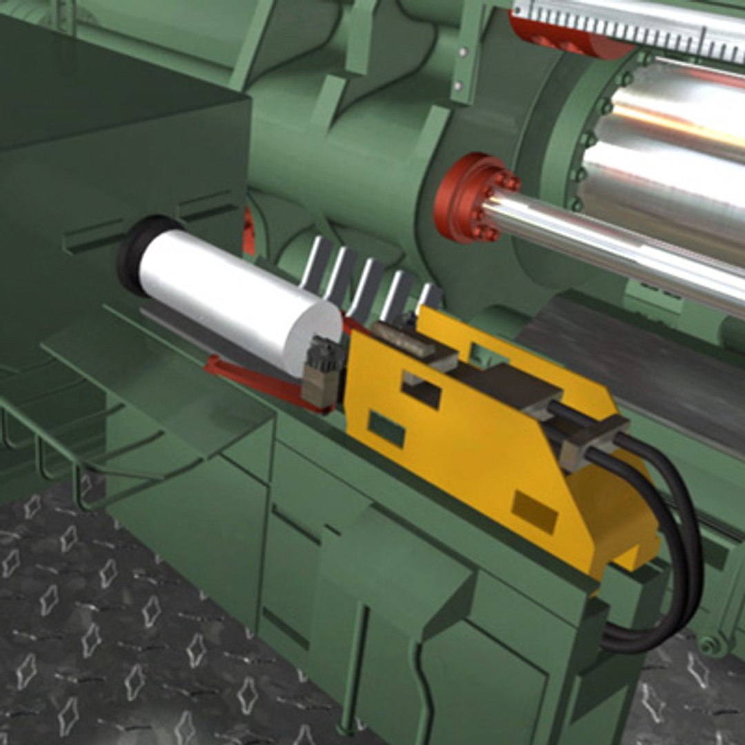 3d Animation Hydraulic Press Machine Model