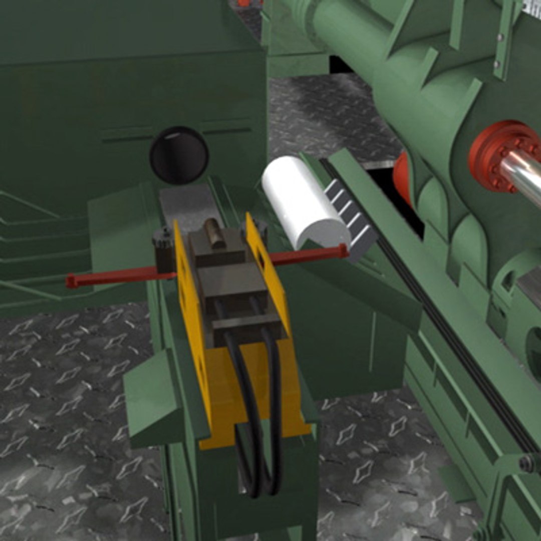 3d Animation Hydraulic Press Machine Model