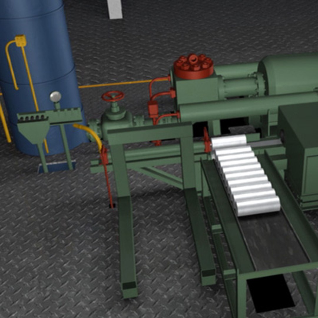 3d Animation Hydraulic Press Machine Model