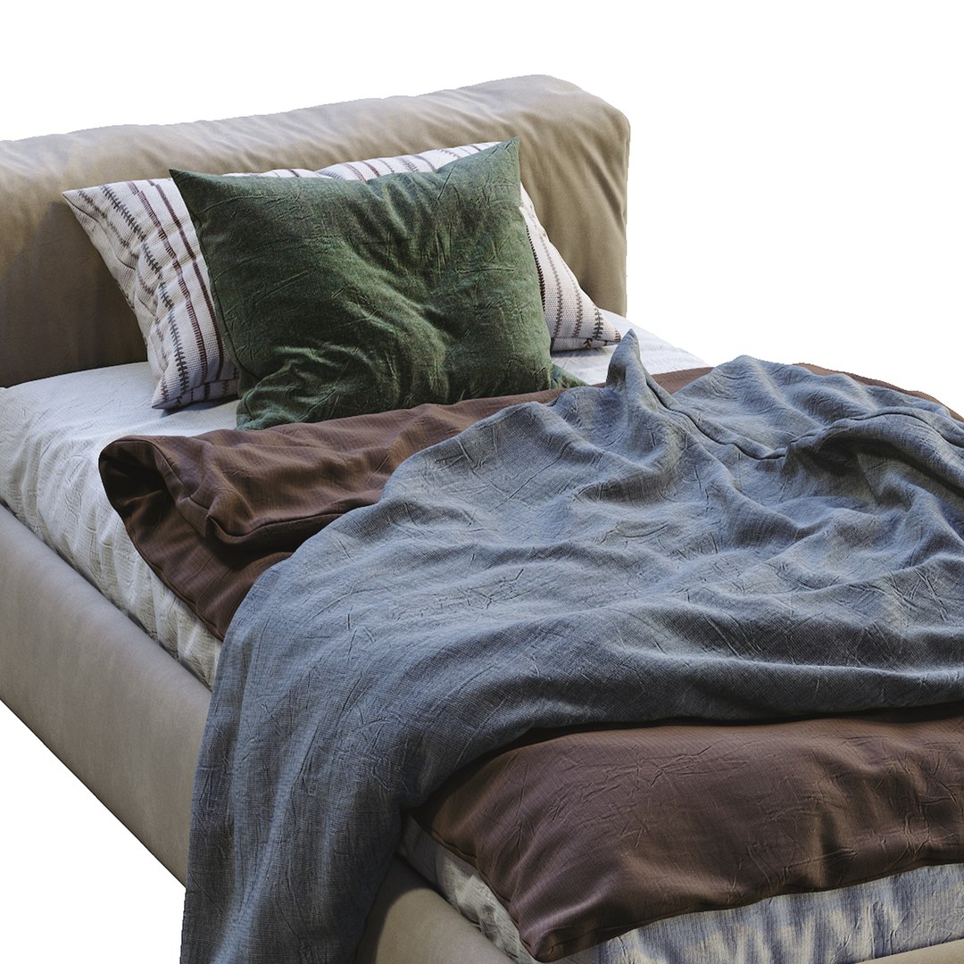 3D cappellini single bed superoblong - TurboSquid 1649854