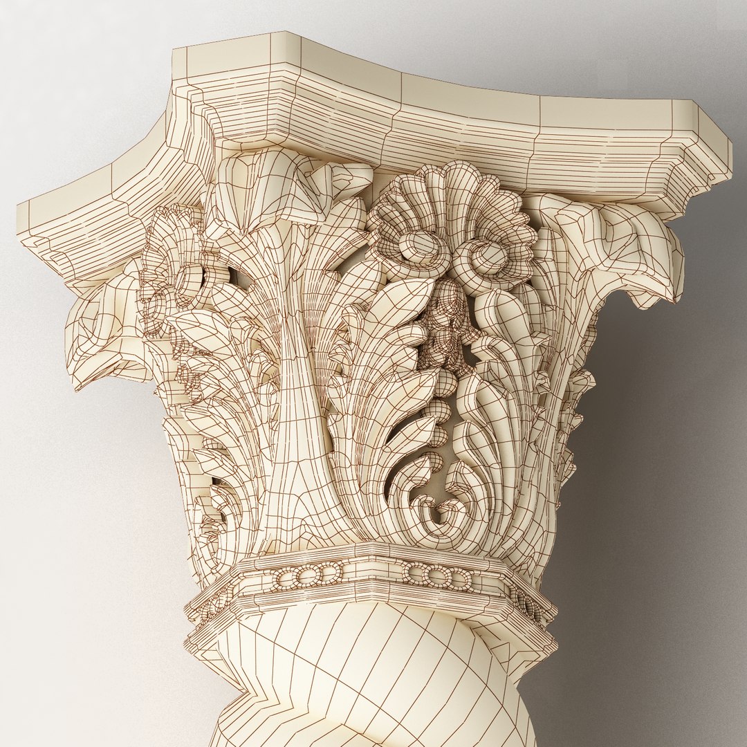 Column Classic Style 3d Model