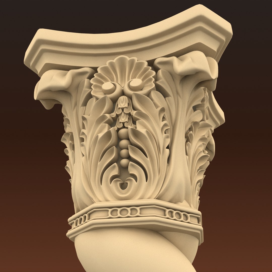 Column Classic Style 3d Model