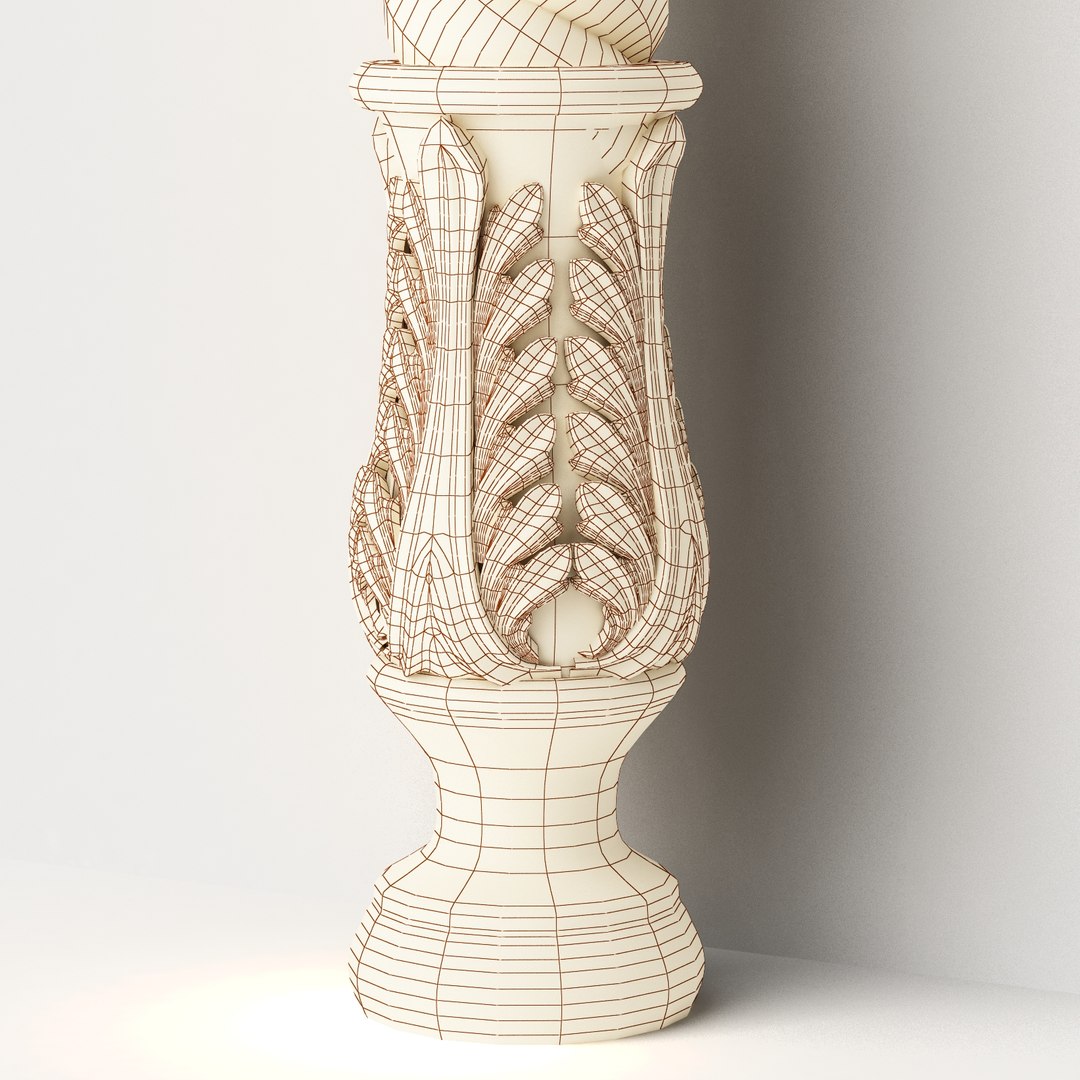 Column Classic Style 3d Model