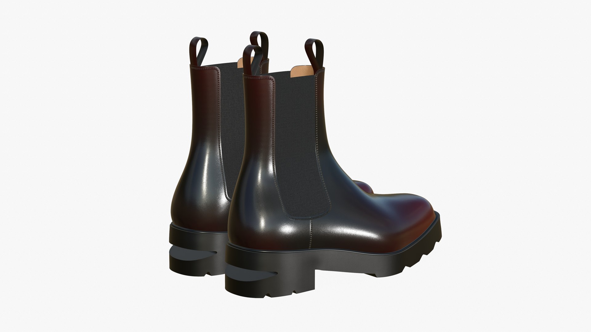 3D Leather Boots Realistic Model - TurboSquid 1958158