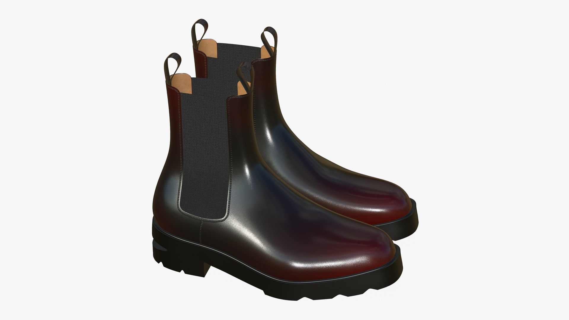 3D Leather Boots Realistic Model - TurboSquid 1958158