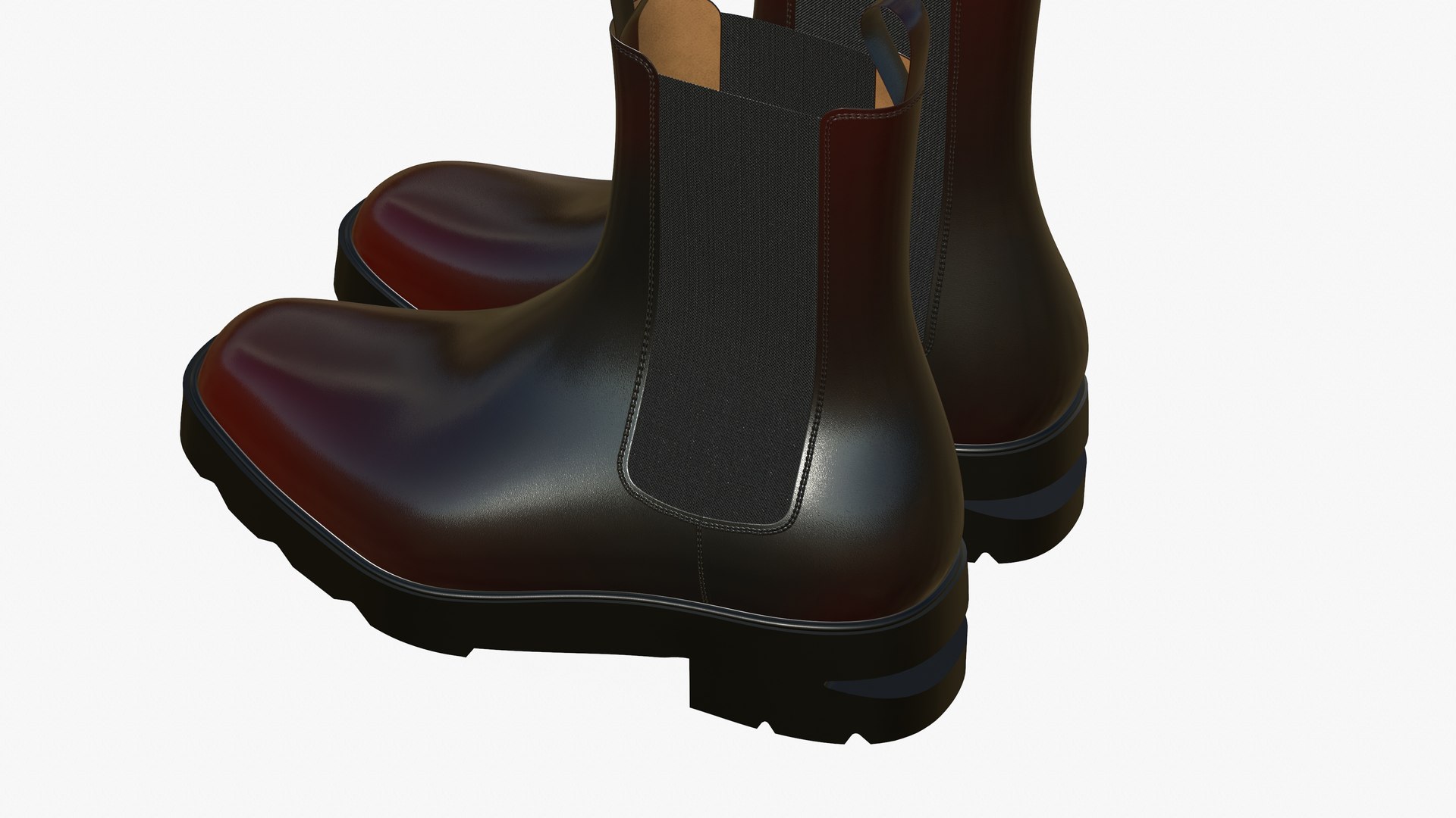 3D Leather Boots Realistic model - TurboSquid 1958158