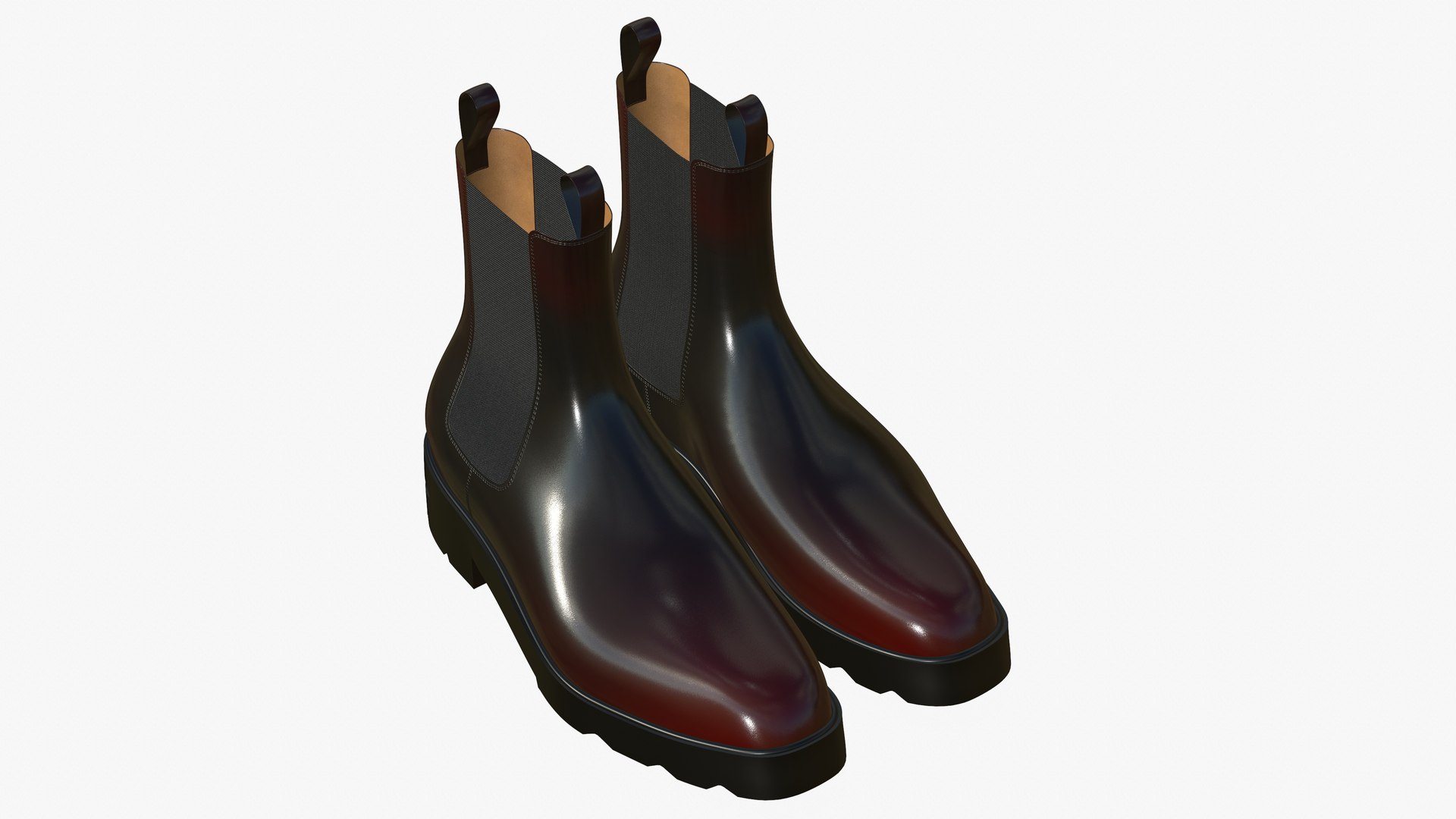 3D Leather Boots Realistic Model - TurboSquid 1958158
