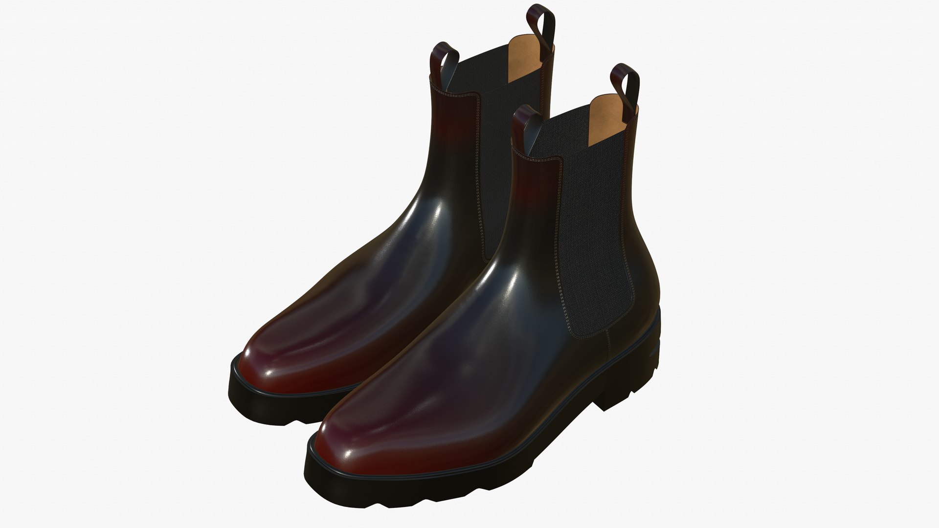 3D Leather Boots Realistic model - TurboSquid 1958158
