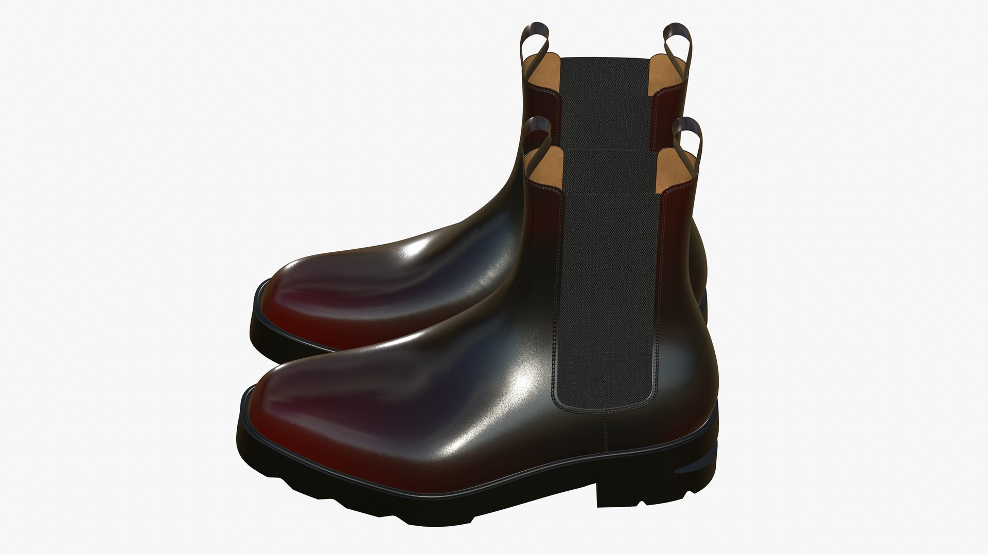 3D Leather Boots Realistic model - TurboSquid 1958158