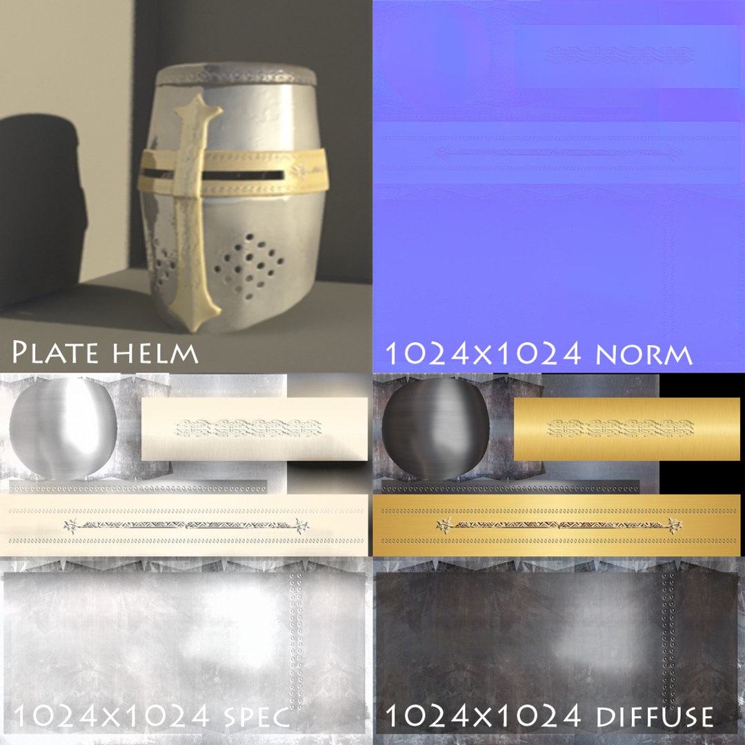 3d Model Medieval Plate Helm