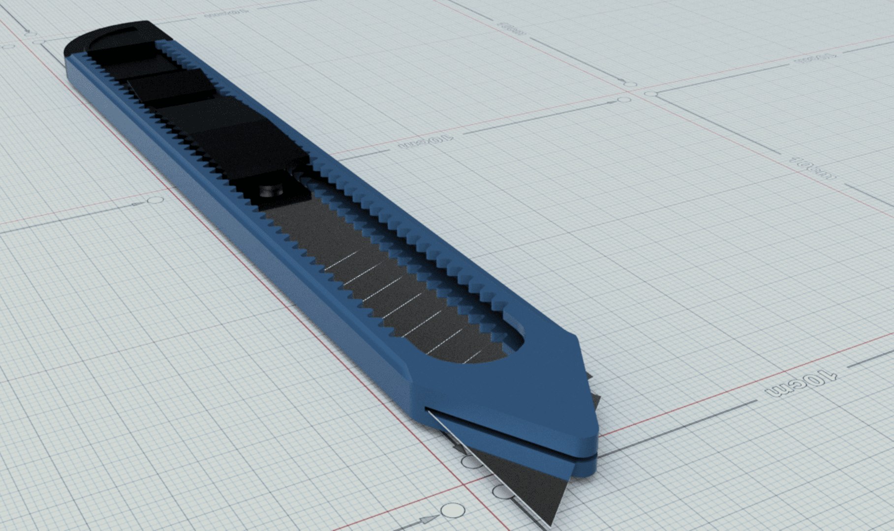 3D Retractable Box Cutter - Engineer Knife model - TurboSquid 2129878