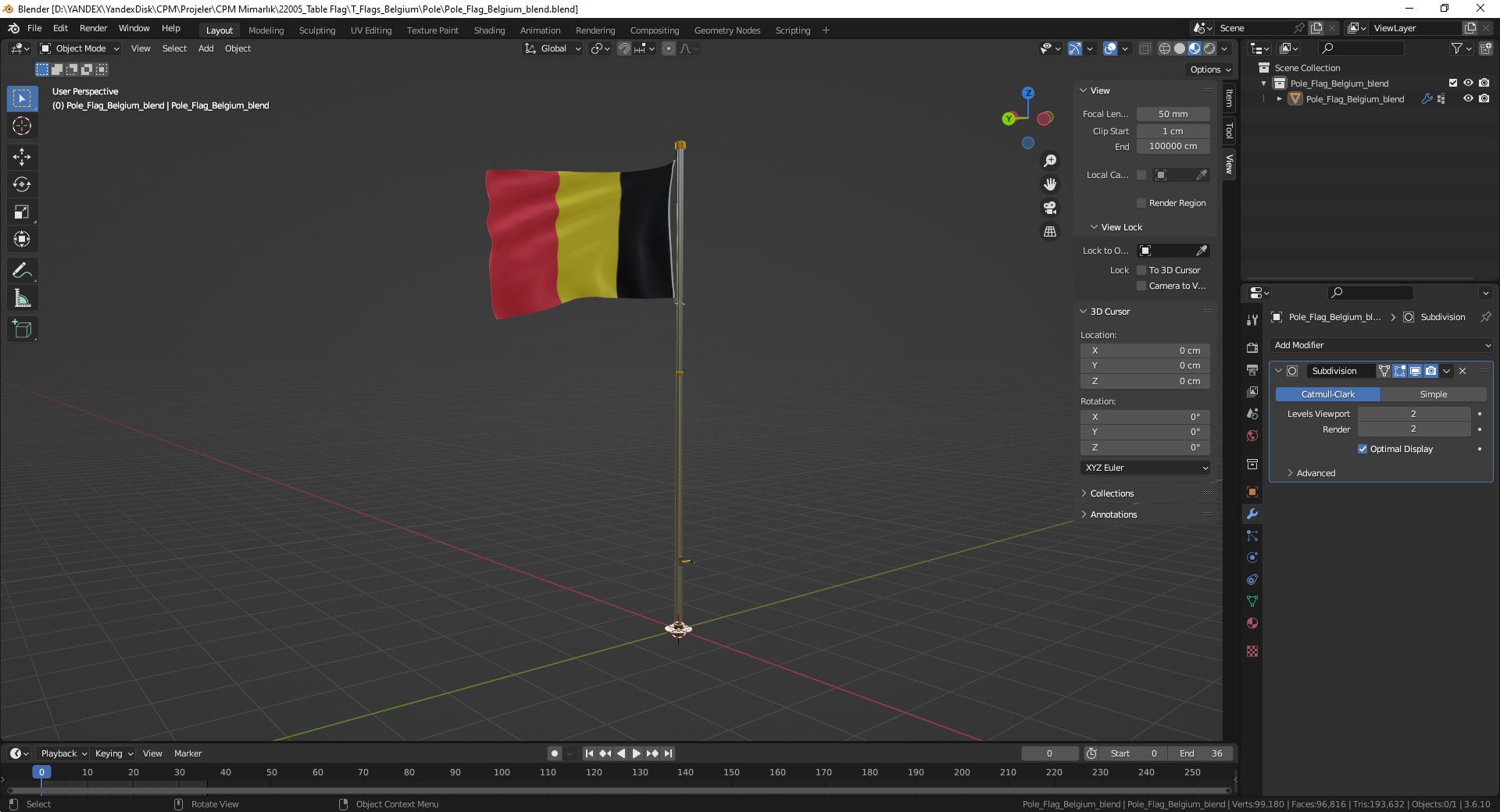Belgium Flags 3D Model - TurboSquid 2208281