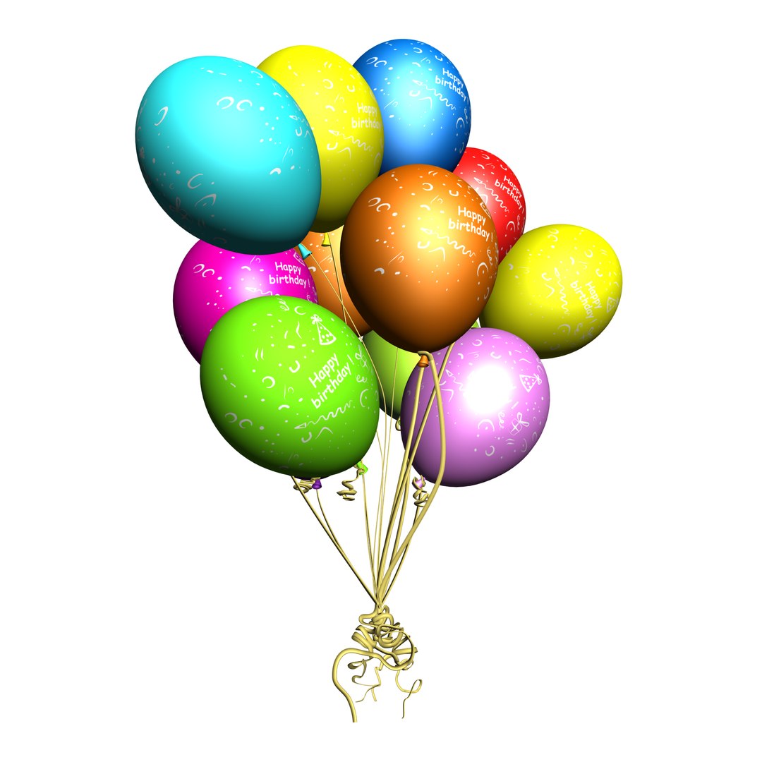 Happy Balloons Model - TurboSquid 1194903