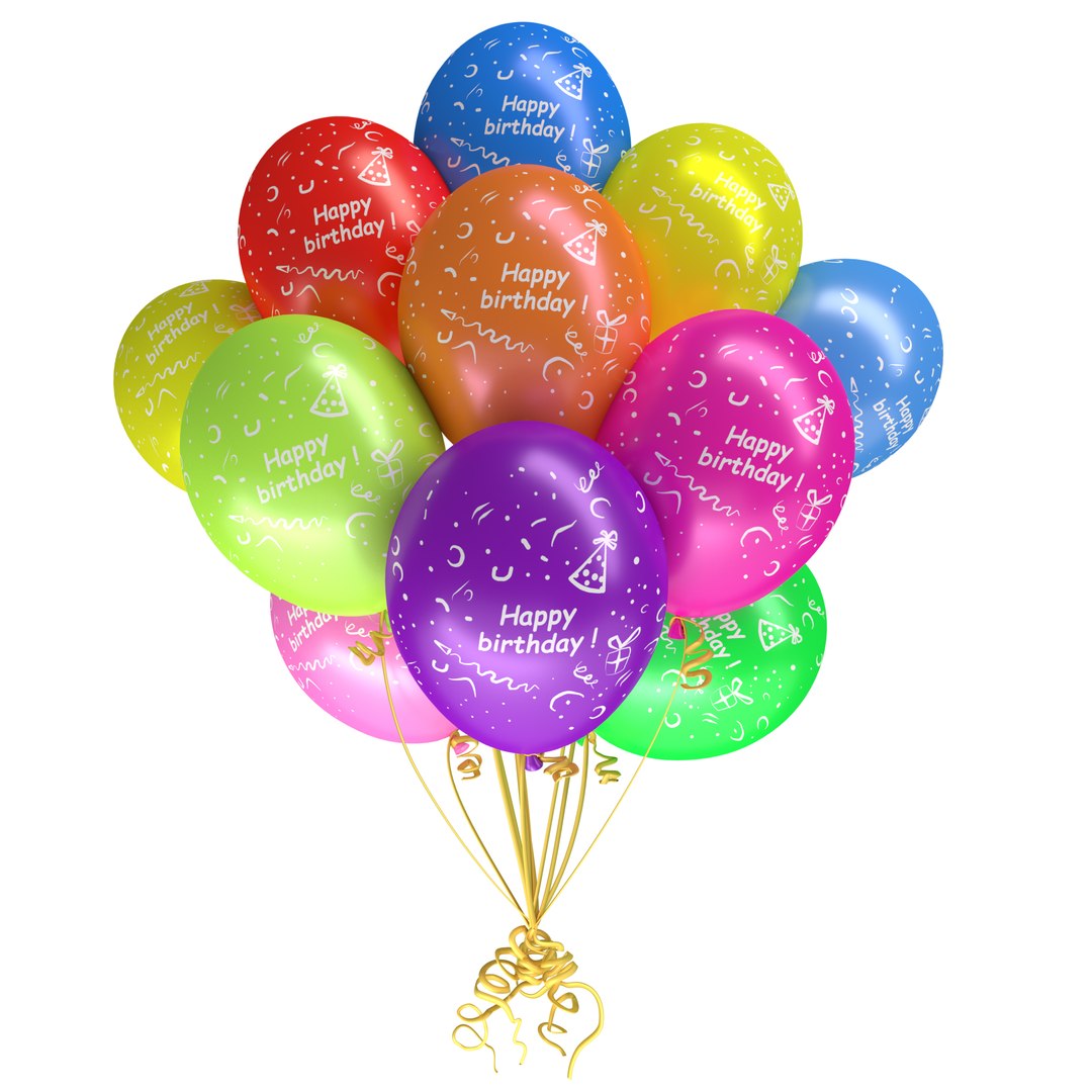Happy Balloons Model - TurboSquid 1194903