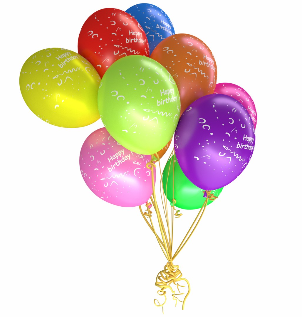 Happy Balloons Model - TurboSquid 1194903