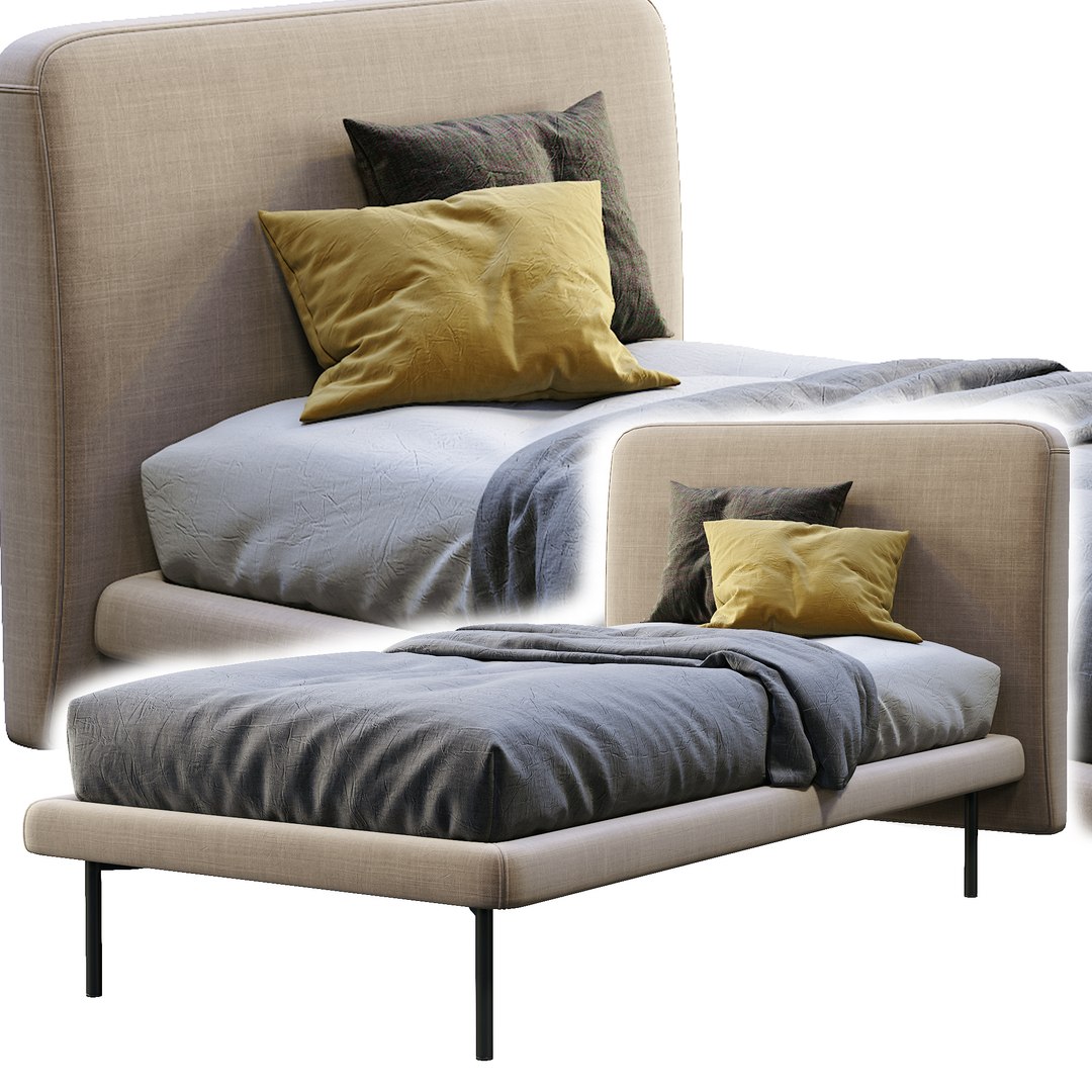 Feel Single Bed Bolzan 3D Model - TurboSquid 1649631
