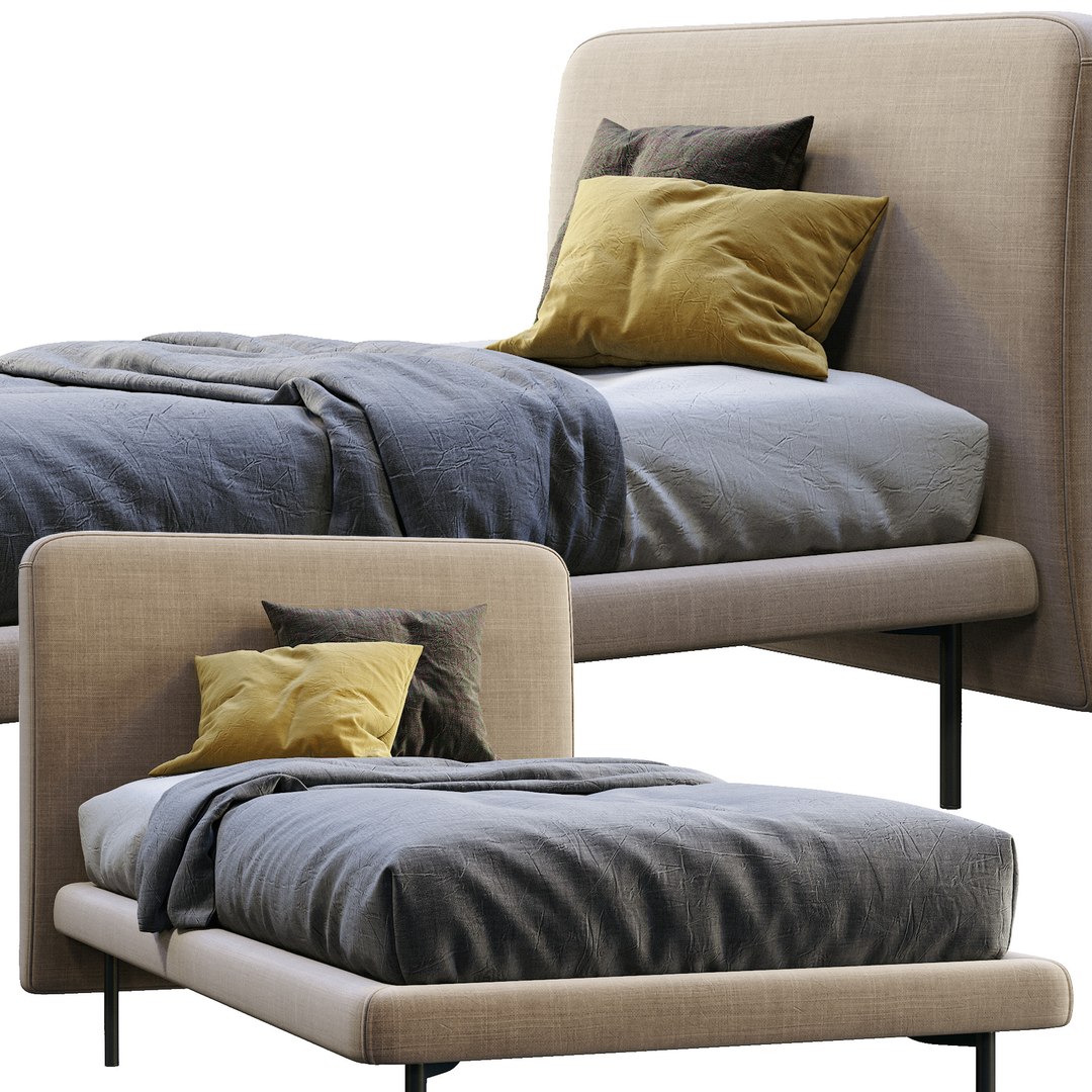 Feel Single Bed Bolzan 3D Model - TurboSquid 1649631