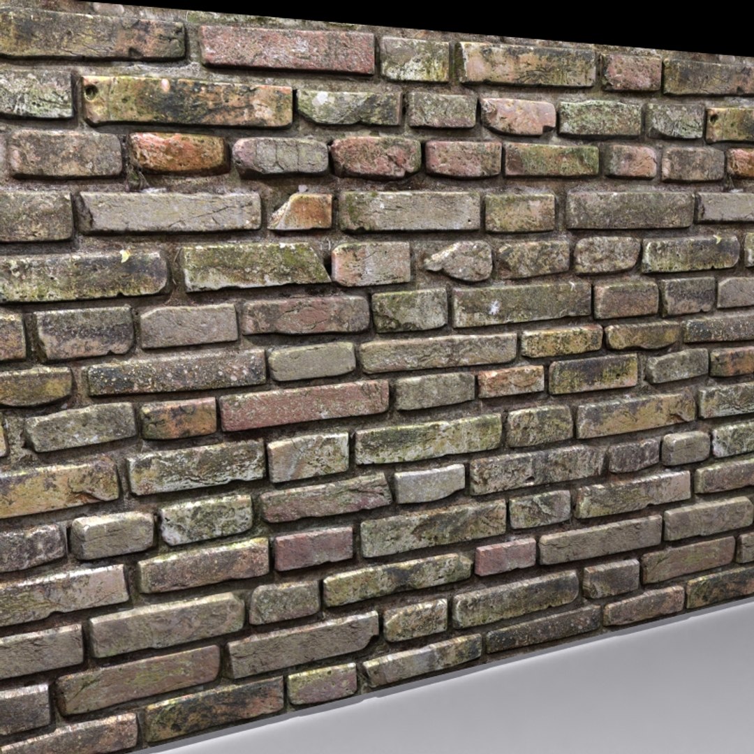 brick wall 12 3d model