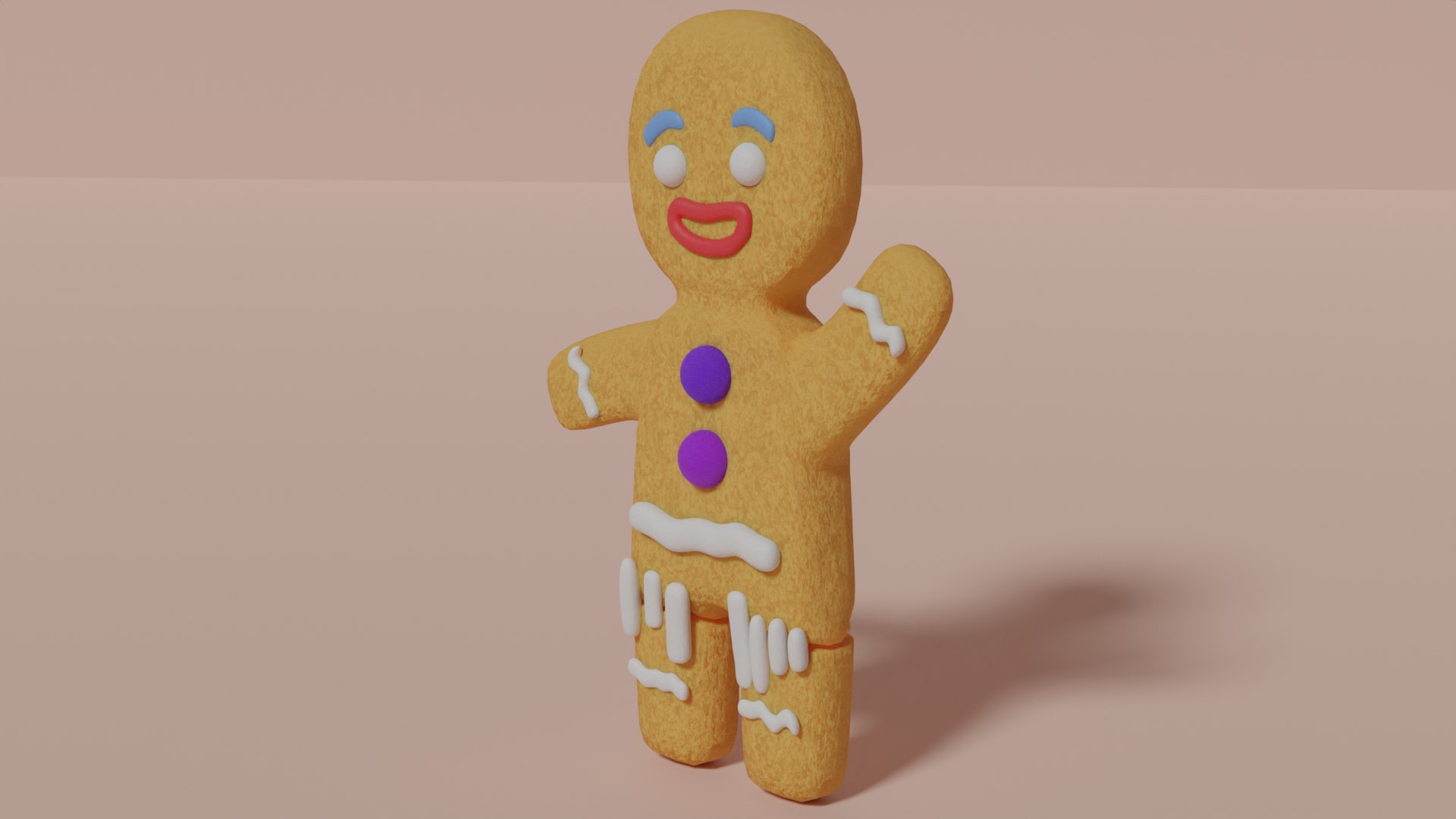 Gingerbread Shrek Biscoito Filme Model - TurboSquid 1539886