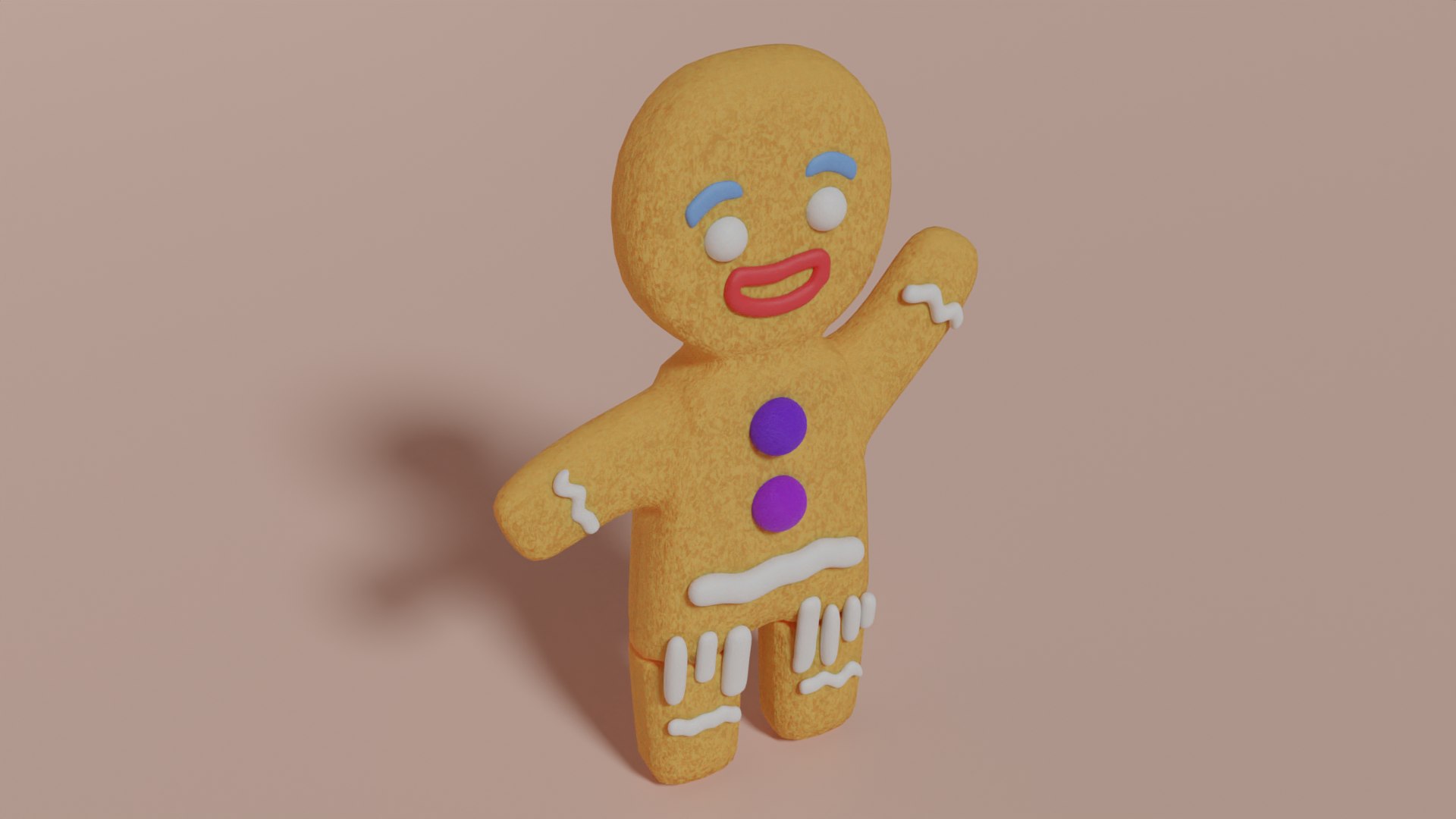 Gingerbread Shrek Biscoito Filme Model - TurboSquid 1539886