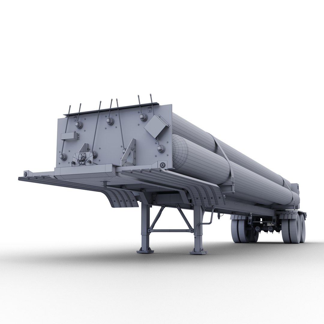 3D Tube Trailer - TurboSquid 1687521