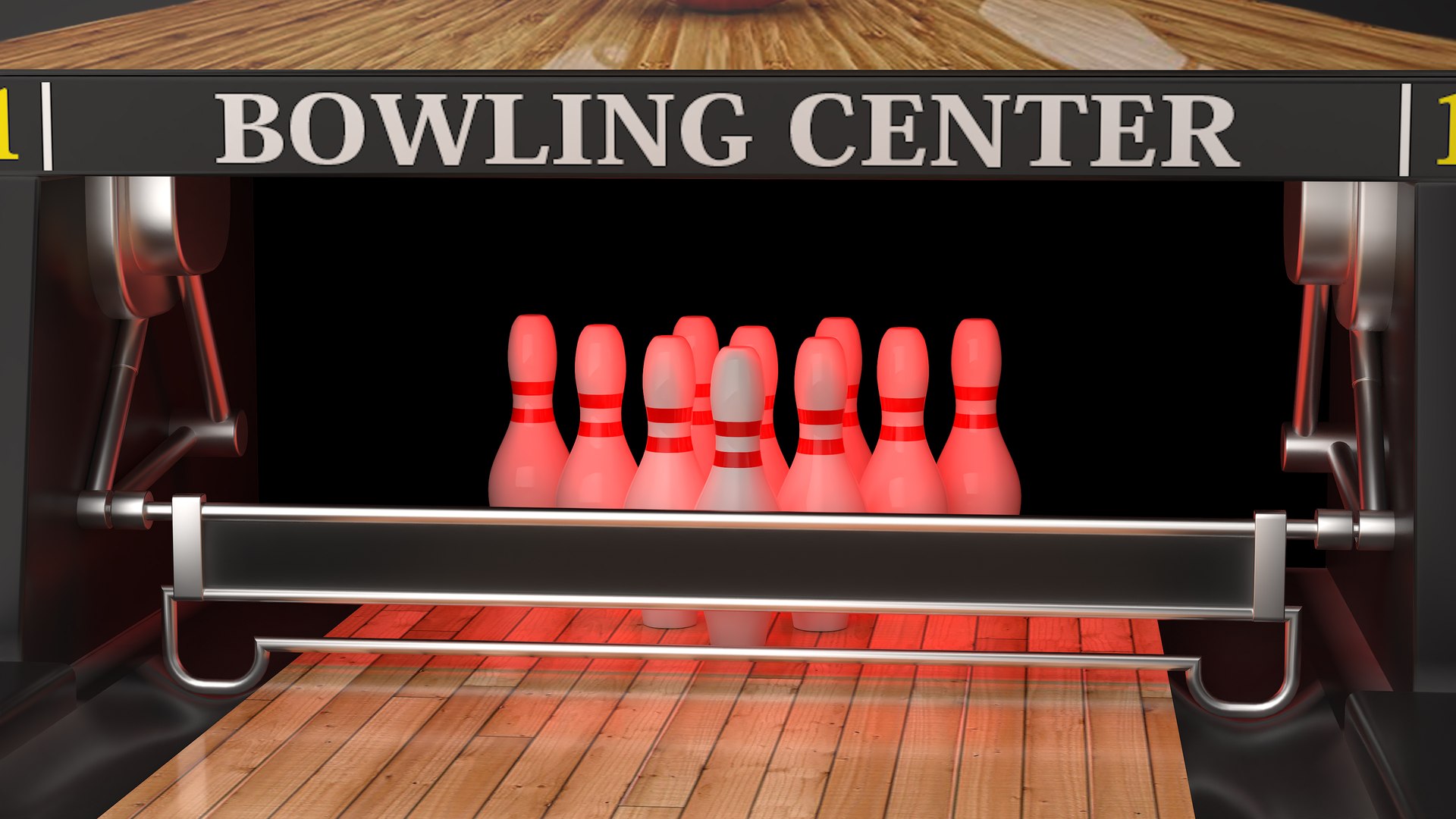 3D Bowling Alley Lane - TurboSquid 2257723