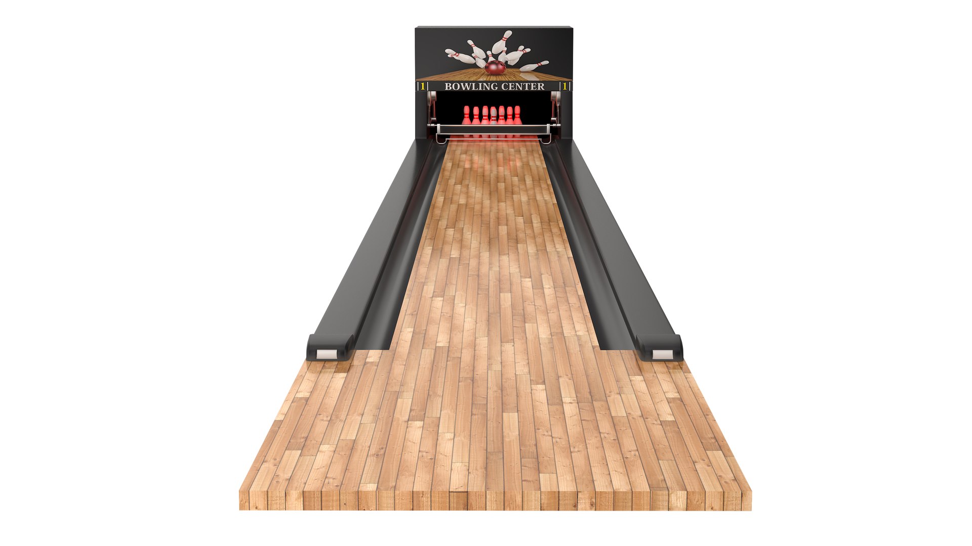 3D Bowling Alley Lane - TurboSquid 2257723
