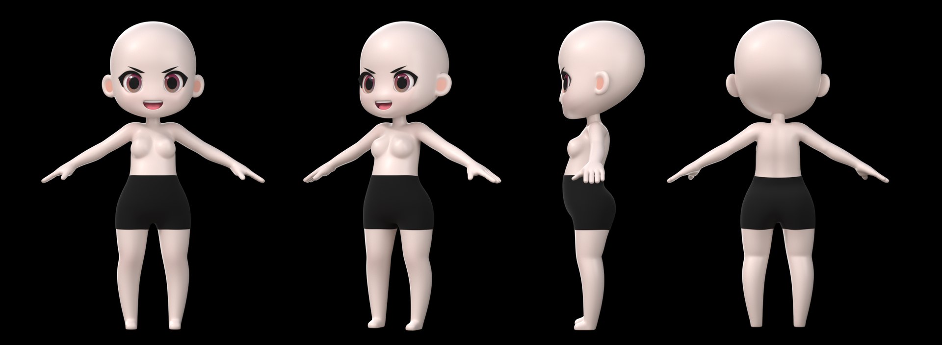 Sd Female Character 3D Model - TurboSquid 1548807