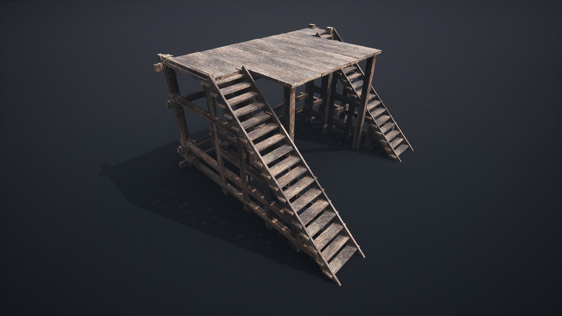 3D WATCHTOWER TOWER SCOUT FORT FORTRESS CASTLE WALLS STAIRS AAA Model ...