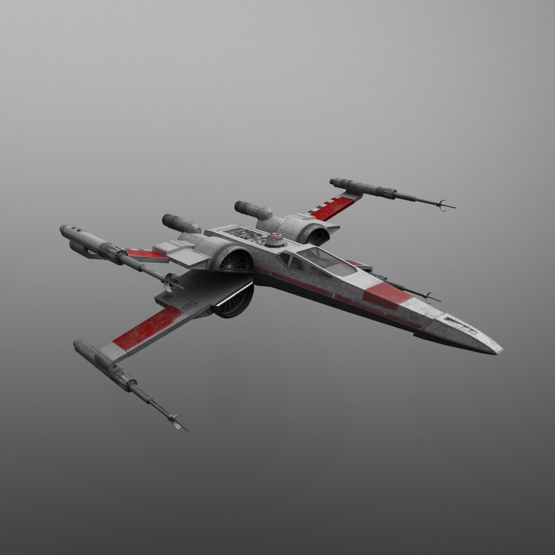 3D Star Wars Red T70 X Wing Starfighter And R5 Unit Rigged Model - TurboSquid 2349420