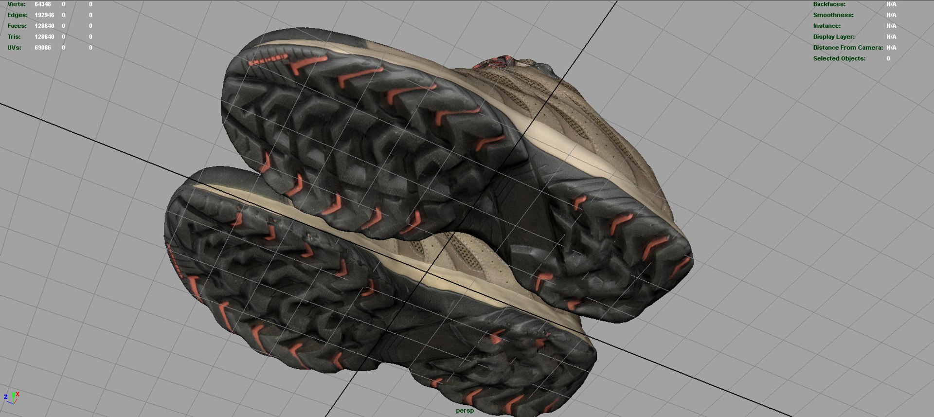 Hiking Shoes 3D Model - TurboSquid 1319666